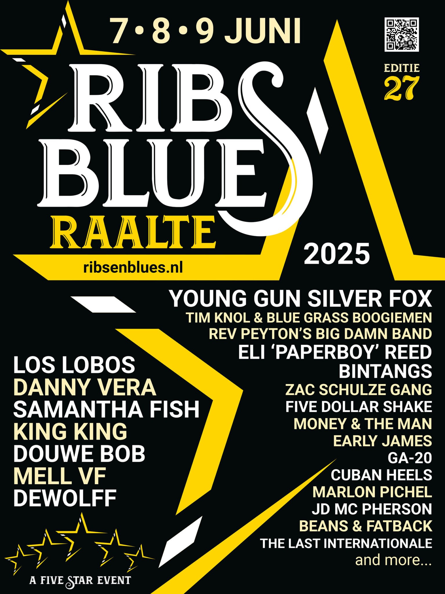 Line Up Ribs & Blues 2025 I Bluestown Music