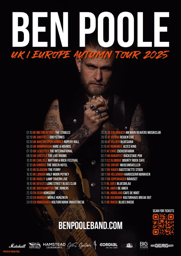 Ben Poole - UK/European Tour 2025 I Bluestown Music